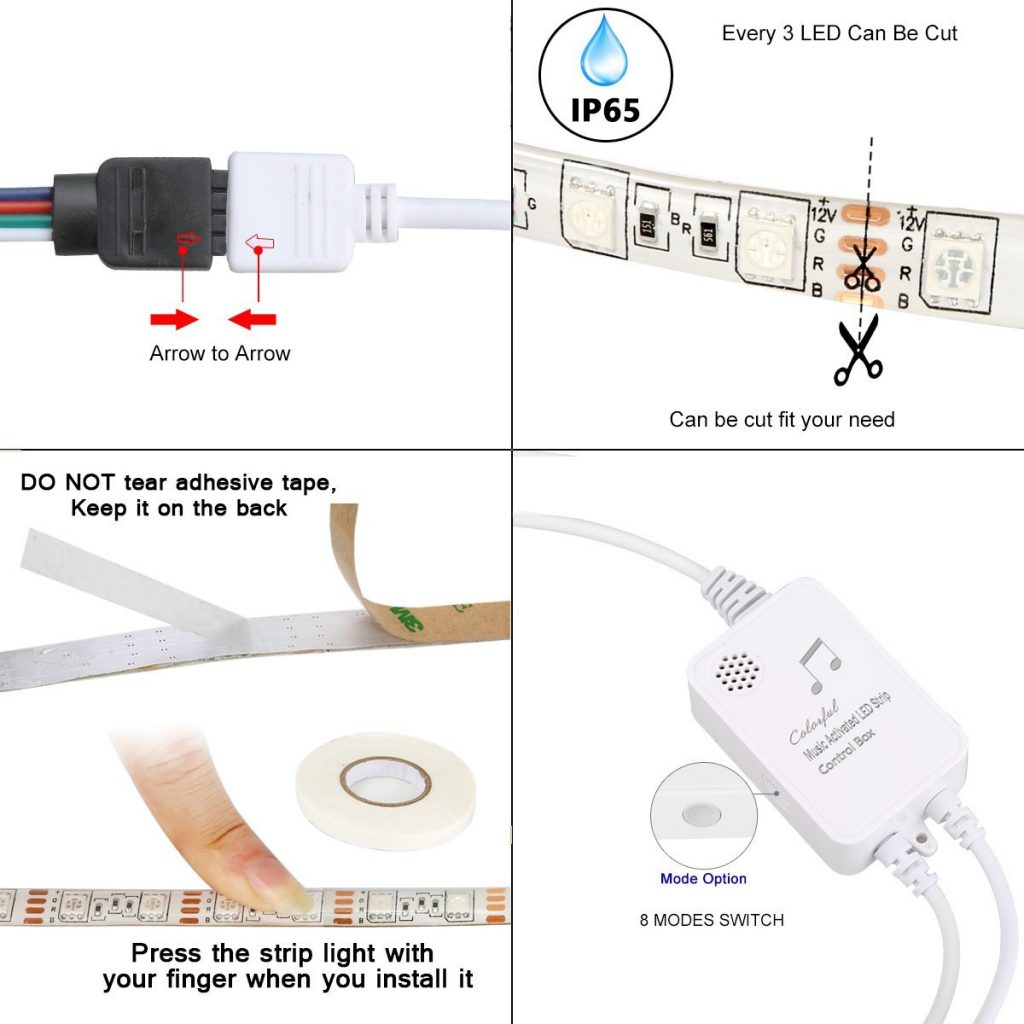 Music Sync RGB LED Strip Lights 16.4ft/5M Review: Get the Lights ...